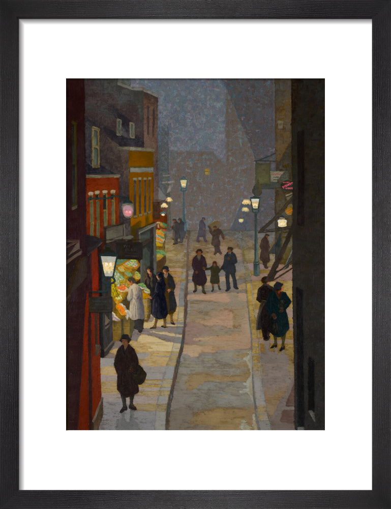 Flask Walk, Hampstead at Night by Charles Isaac Ginner (Cannes 1878 - – National Trust Prints