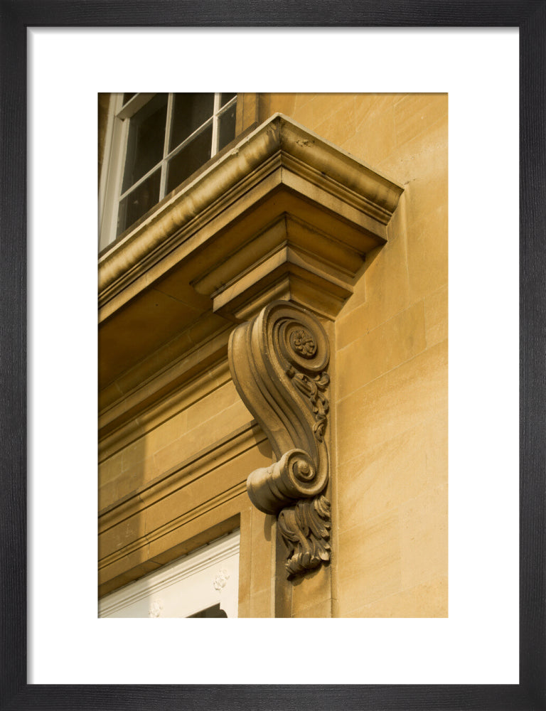 Stone bracket beneath a window at Croome Court, Croome Park, Worcester ...