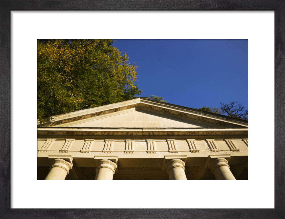 The Temple of Piety with pediment and Tuscan columns, at Studley Royal ...