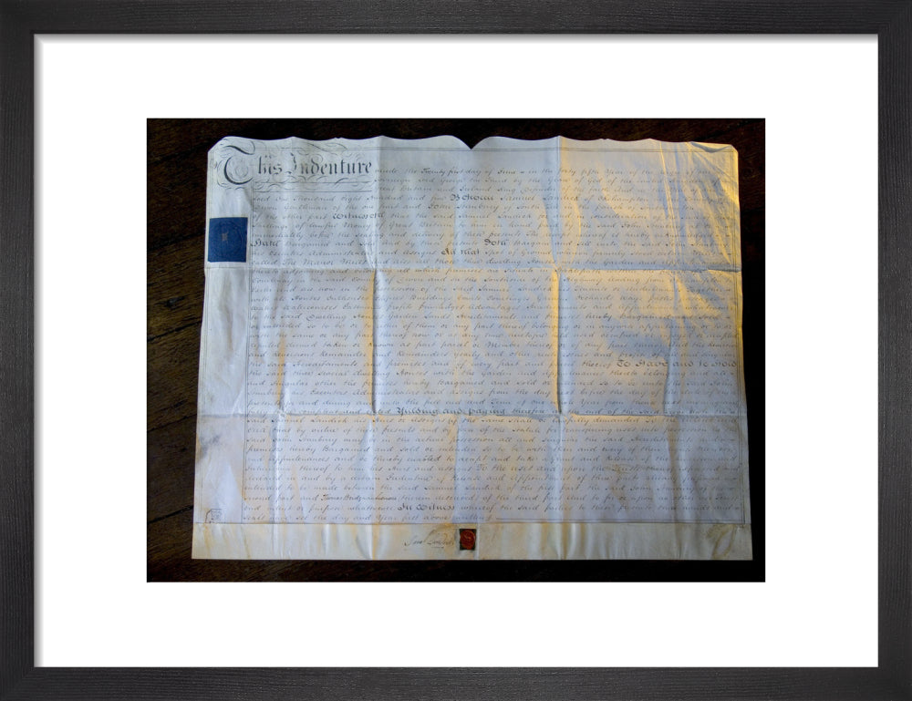 An indenture document from Finch Foundry in Devon, where hand tools fo ...