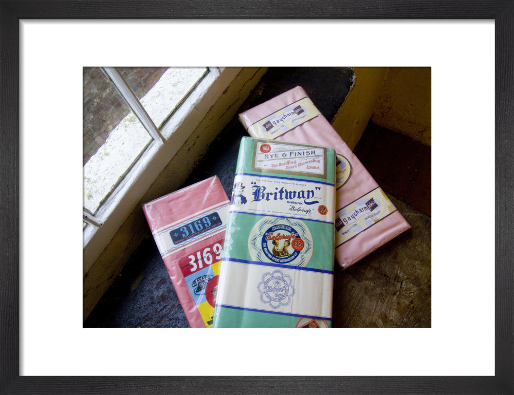 Brightly coloured and highly distinctive textile trade labels from the ...