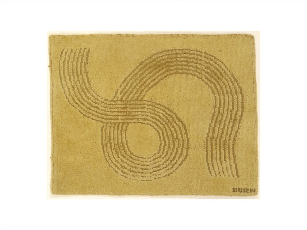 The border pattern of the Marion Dorn carpet or rug, in the saloon at ...