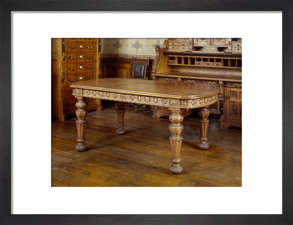An Elizabethan oak table supplied by Gillows, in the Organ Room at Tyn ...