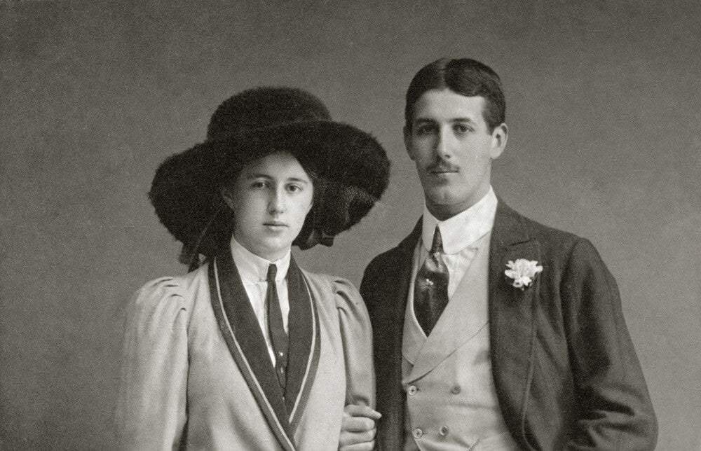 Photograph of Beryl and Graham Ash taken in 1912, hanging in the Looko ...