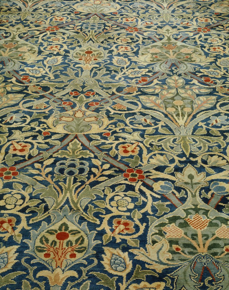 A hand knotted Morris carpet in the Drawing Room at Standen – National ...