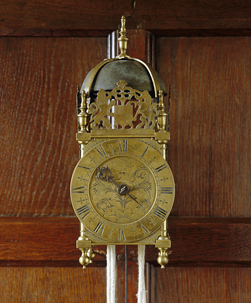 The brass lantern clock c.1665-70 by Thomas Dyde, London, in the Great ...