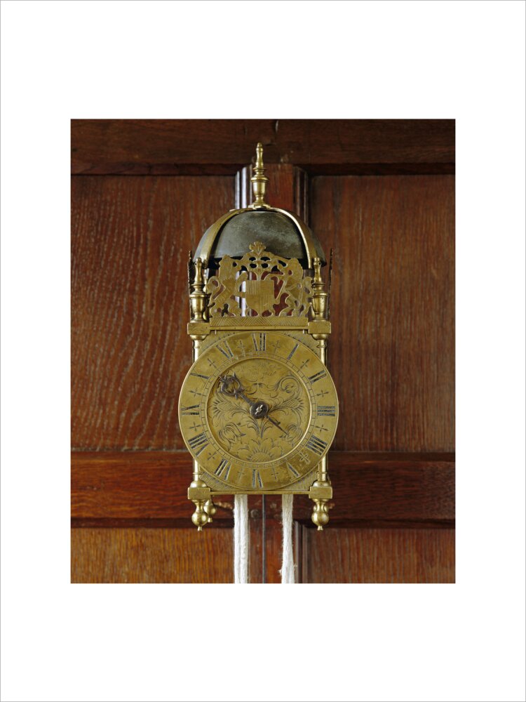 The brass lantern clock c.1665-70 by Thomas Dyde, London, in the Great ...