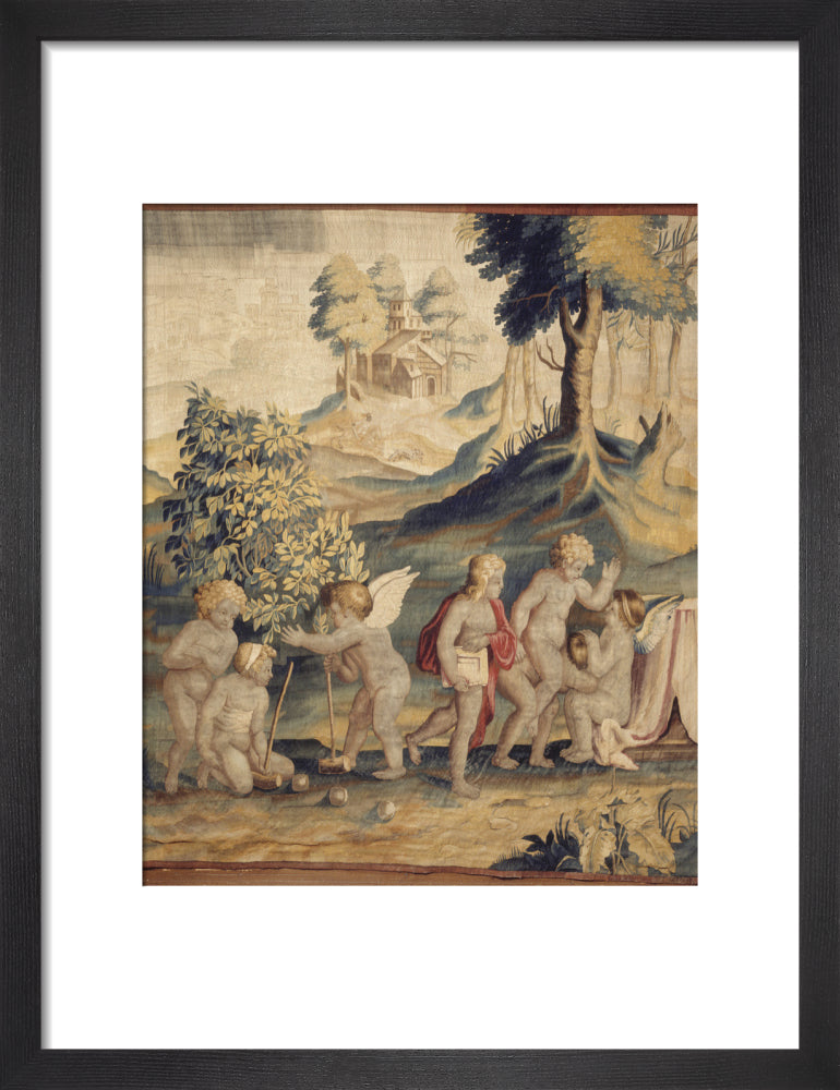 Detail of one of the panels of the Hatton Garden Tapestries on the hal ...