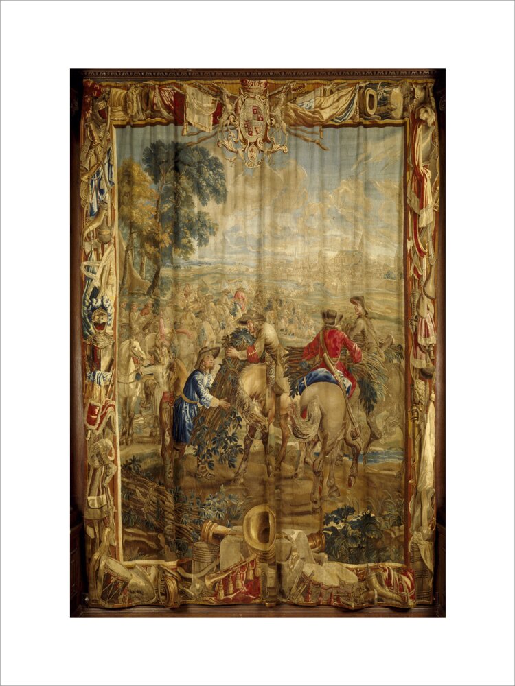 Attaque', one of 'The Art of War' tapestries in the Hall woven in Brus ...