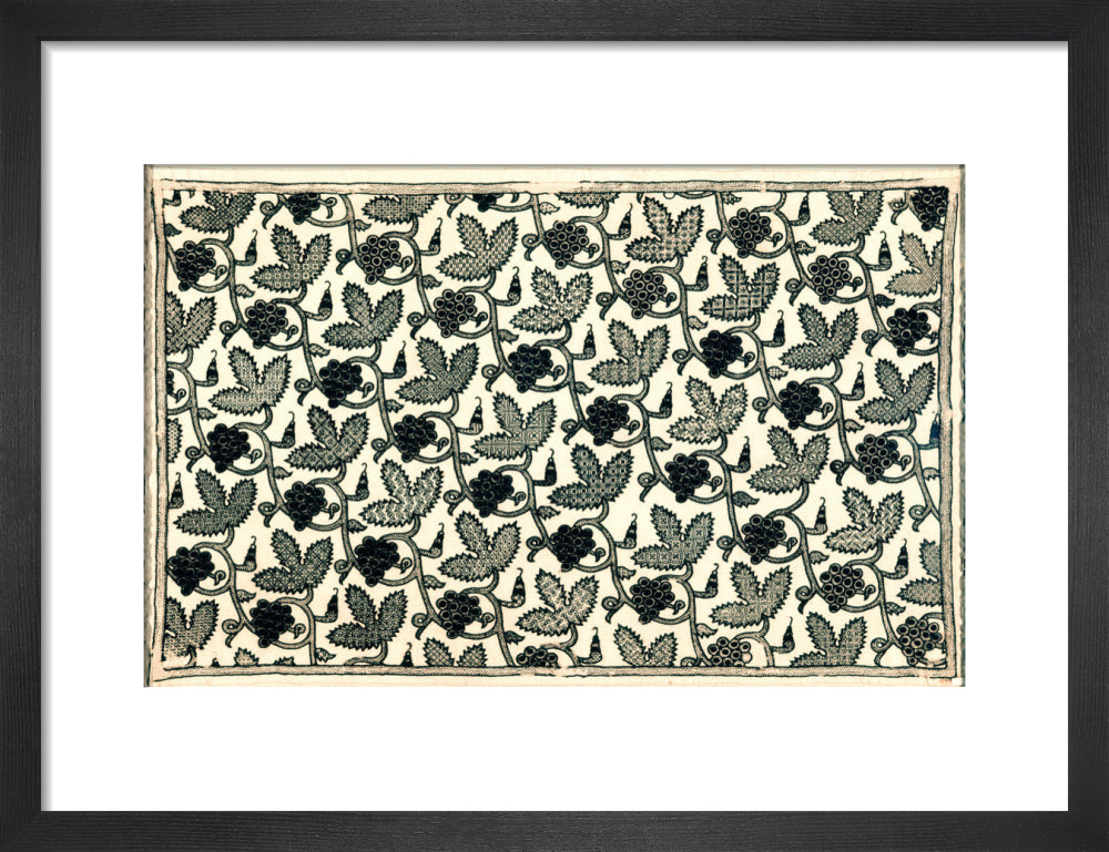 A rare example of Elizabethan 'black work', a linen pillowcase embroid ...