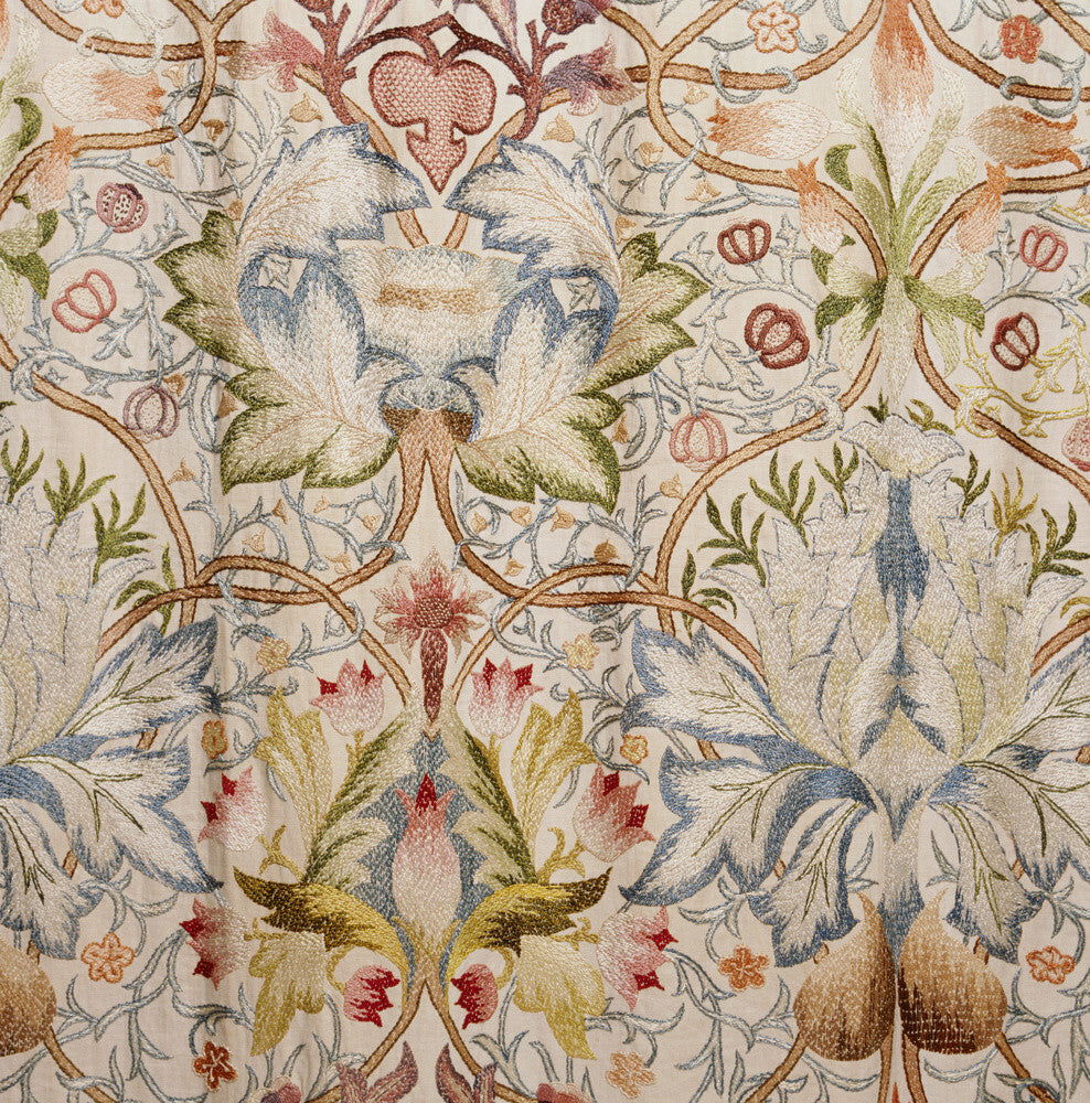 Detail of the silk tapestry in the North Bedroom, worked by Mrs Beale ...