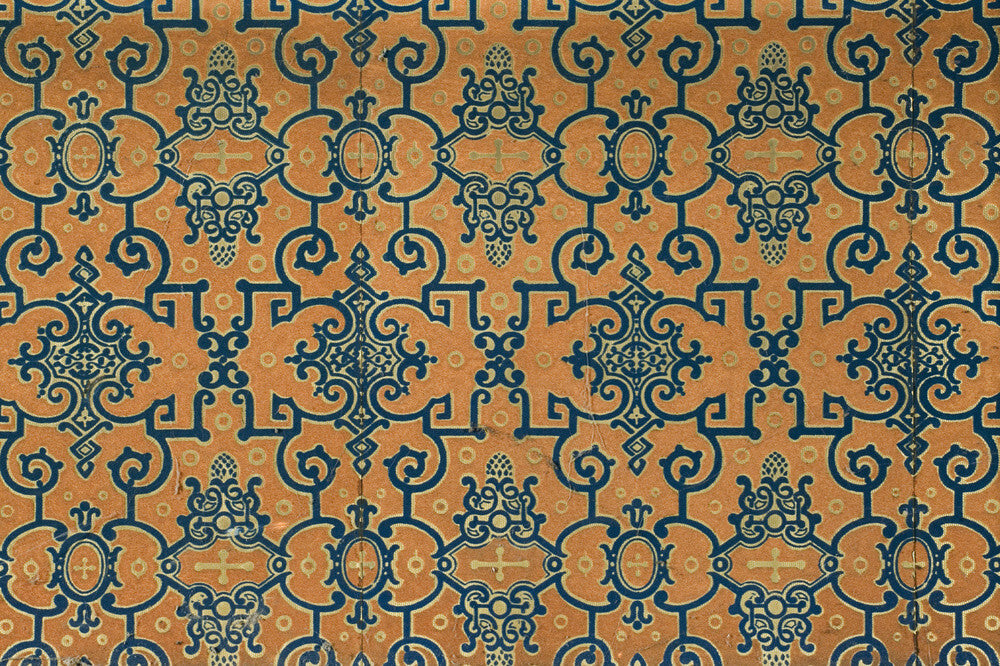 Willement "Syrian Damask" wallpaper in the Library in the new house at ...
