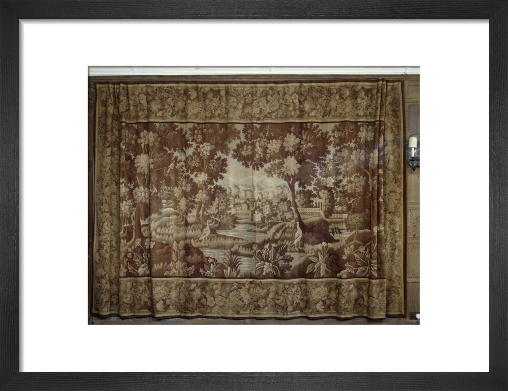 A modern Verdure tapestry in the Great Chamber at Lytes Cary Manor ...