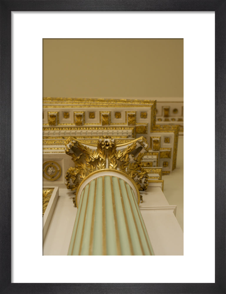 Green and gold decoration in the Salon at Croome Court, Croome Park, W ...