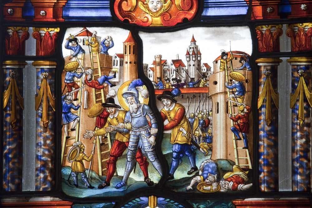 A stained glass panel of the sixteenth or seventeenth century, Swiss-G ...