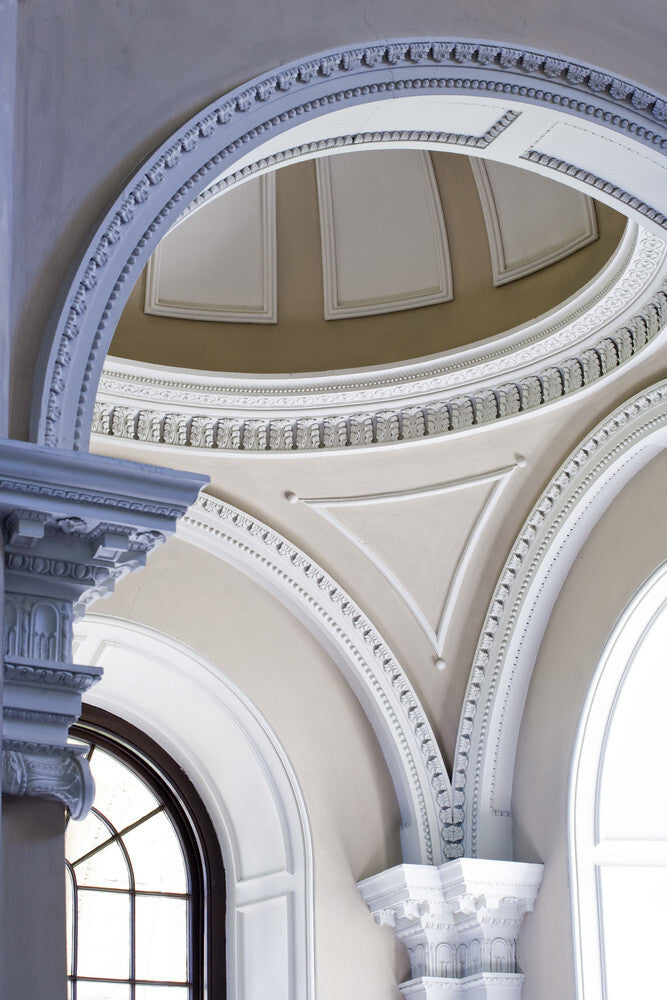 The domed ceiling of the Palladian Chapel, begun in 1760 to the design ...