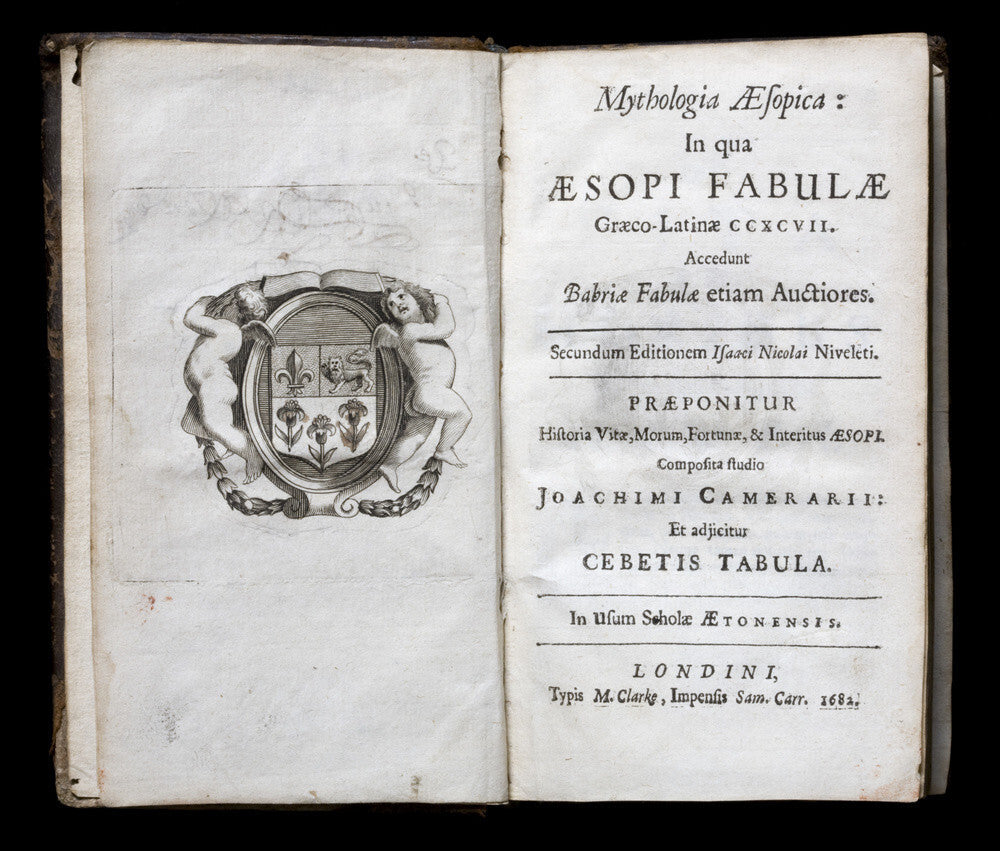 Title page of Mythologia Aesopica: In Qua Aesopi Fabulae, (London,1682 ...