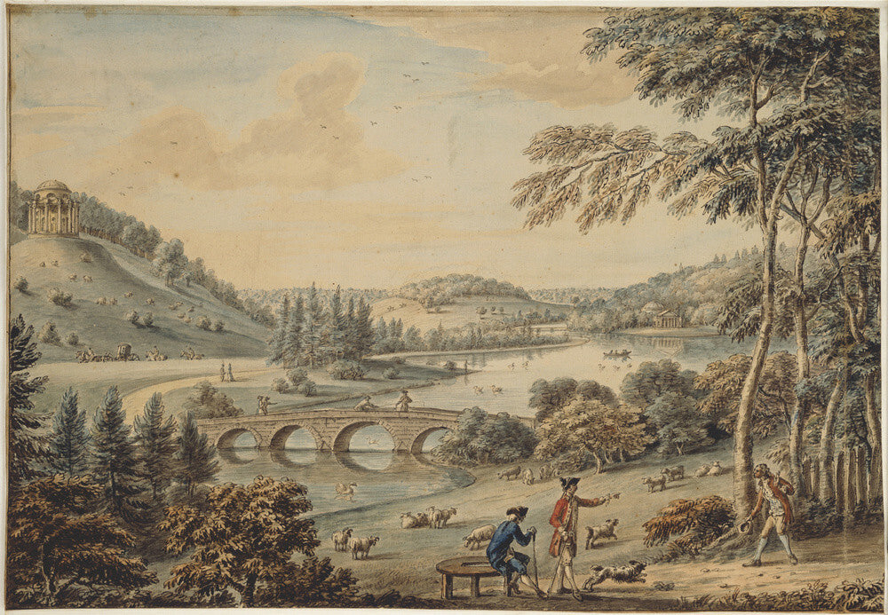 A VIEW OF THE GARDEN AT STOURHEAD, WILTSHIRE, (1775) by Coplestone War ...
