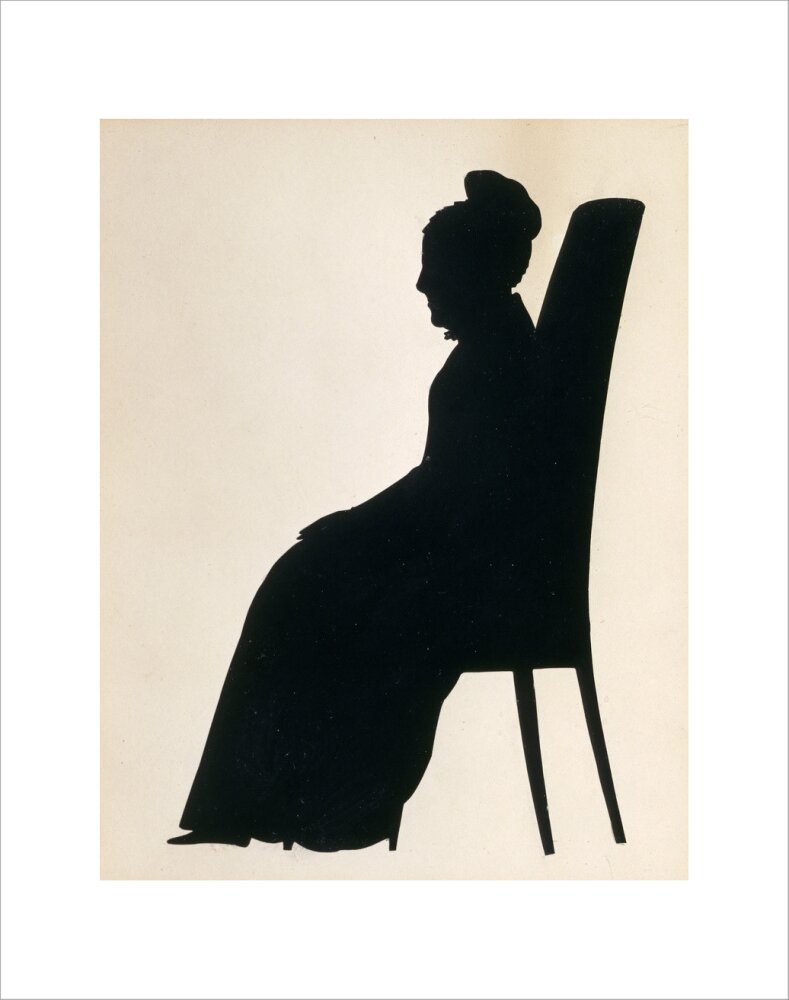 1820s silhouette of Elizabeth Hanbury Read, widow of Benjamin Mander ...