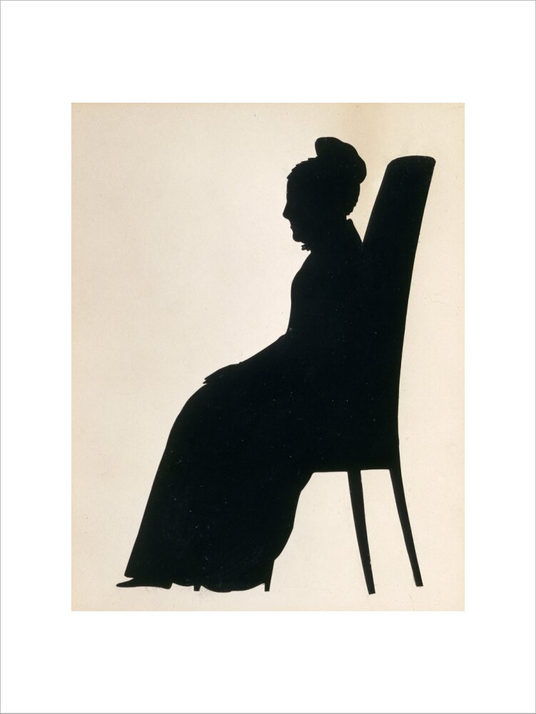 1820s silhouette of Elizabeth Hanbury Read, widow of Benjamin Mander ...