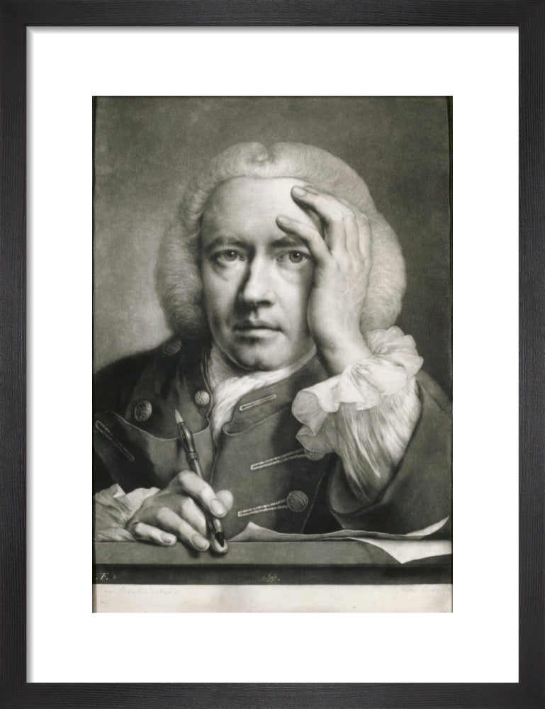 A mezzotint SELF PORTRAIT BY THOMAS FRYE, 1760 in the Blue Bedroom at ...