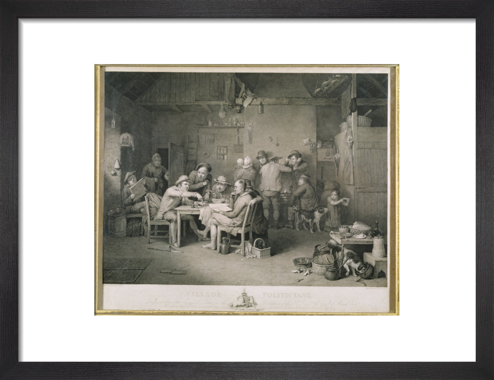 VILLAGE POLITICIANS, after David Wilkie, 1806 – National Trust Prints