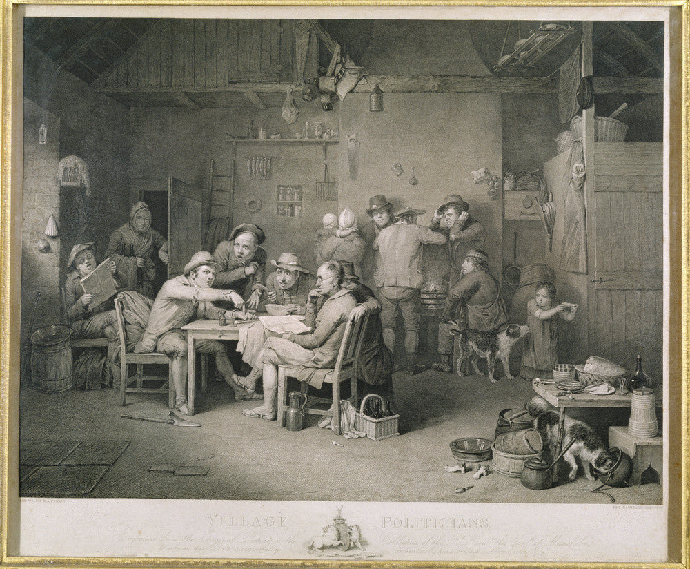 VILLAGE POLITICIANS, after David Wilkie, 1806 – National Trust Prints