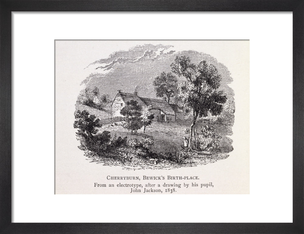 THOMAS BEWICK'S BIRTHPLACE, CHERRYBURN, an electrotype, after a drawin ...