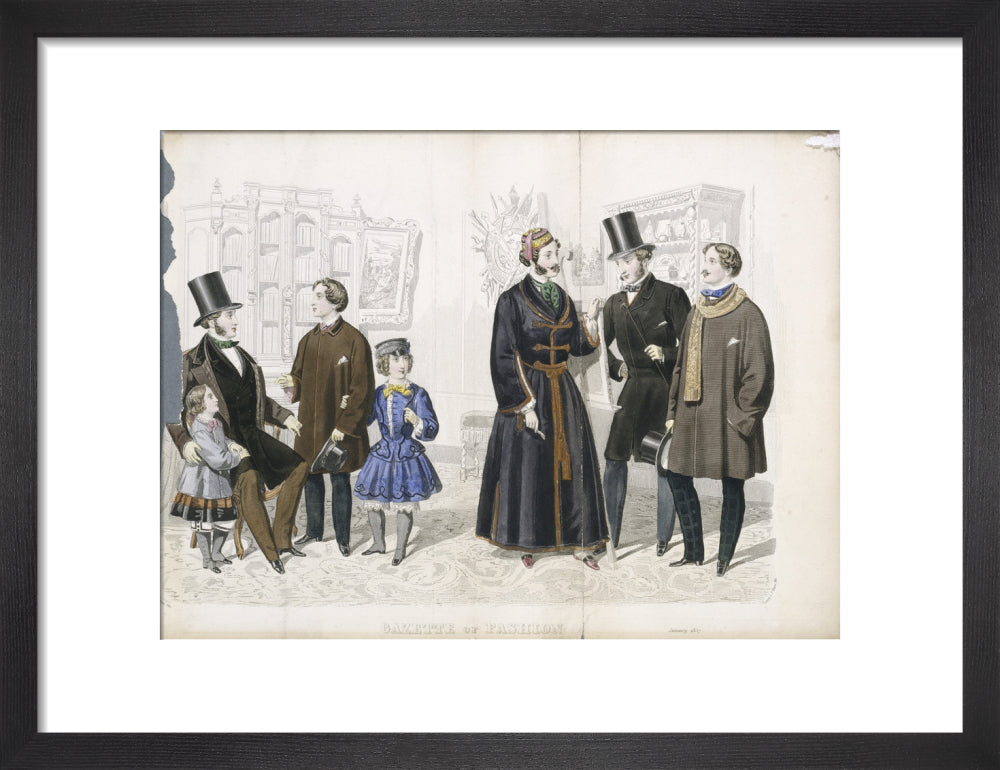 Plate from the Gazette of Fashion, January 1857, at Killerton, showing ...