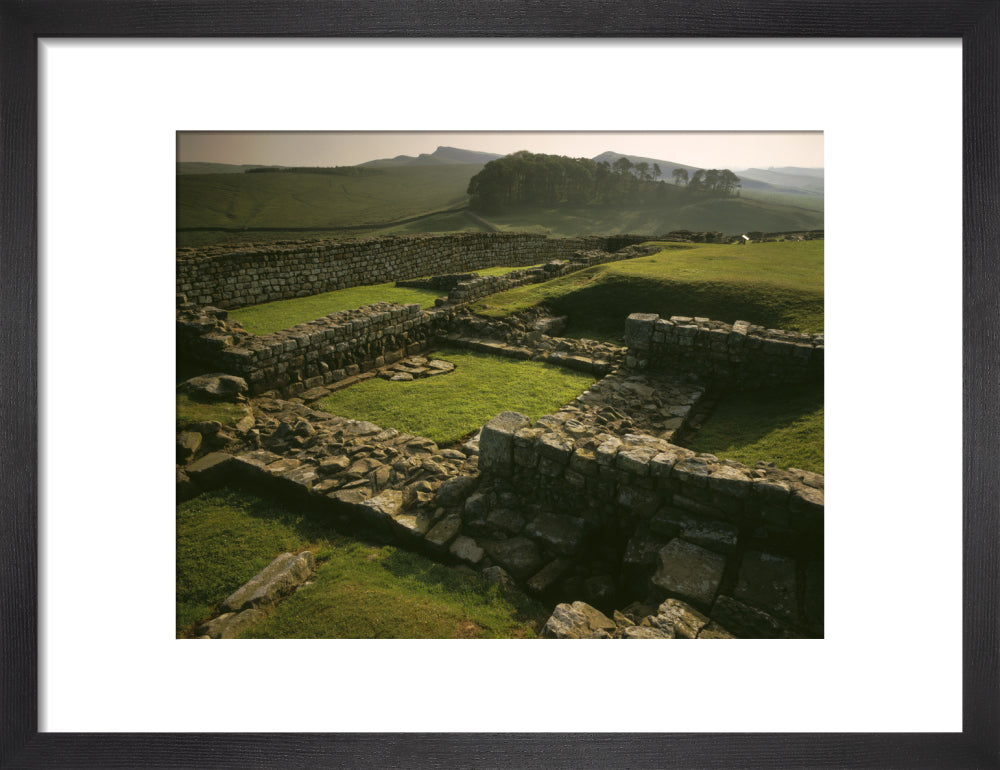 View of a section of the Housesteads Fort, Roman outpost, Northumberla ...