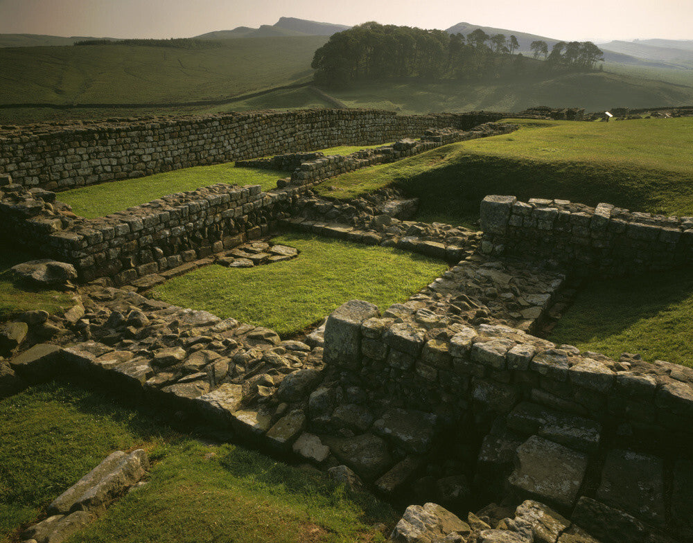 View of a section of the Housesteads Fort, Roman outpost, Northumberla ...