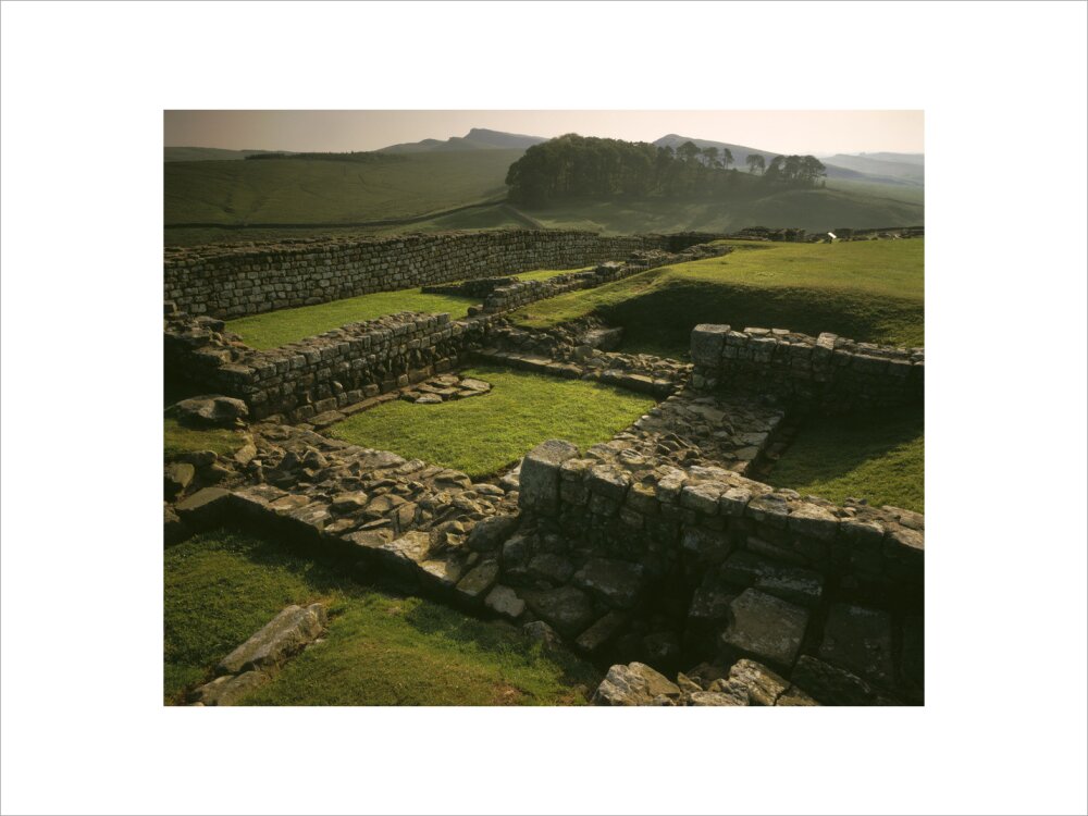 View of a section of the Housesteads Fort, Roman outpost, Northumberla ...