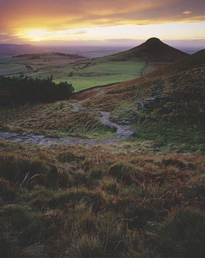 A panoramic view of Roseberry Topping under a dramatic sky, created by ...