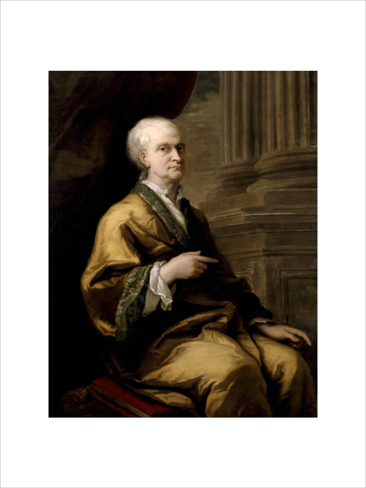 ISAAC NEWTON, a portrait by Sir James Thornhill (1675-1734) painted c ...