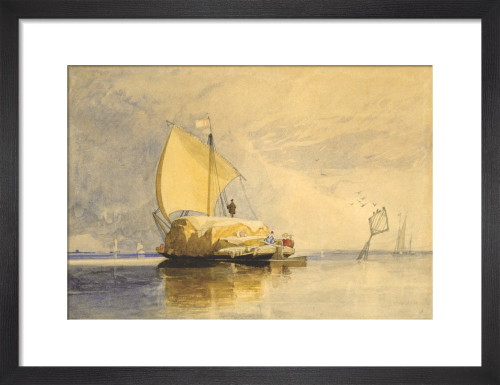 A HAY BARGE ON THE YARE by John Sell Cotman, a pencil and watercolour ...