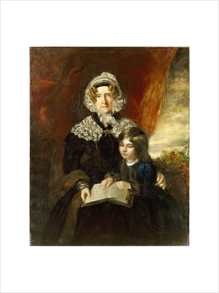 PORTRAIT OF FRANCES, LADY BROWNLOW, with her grandson, by James Swinto ...