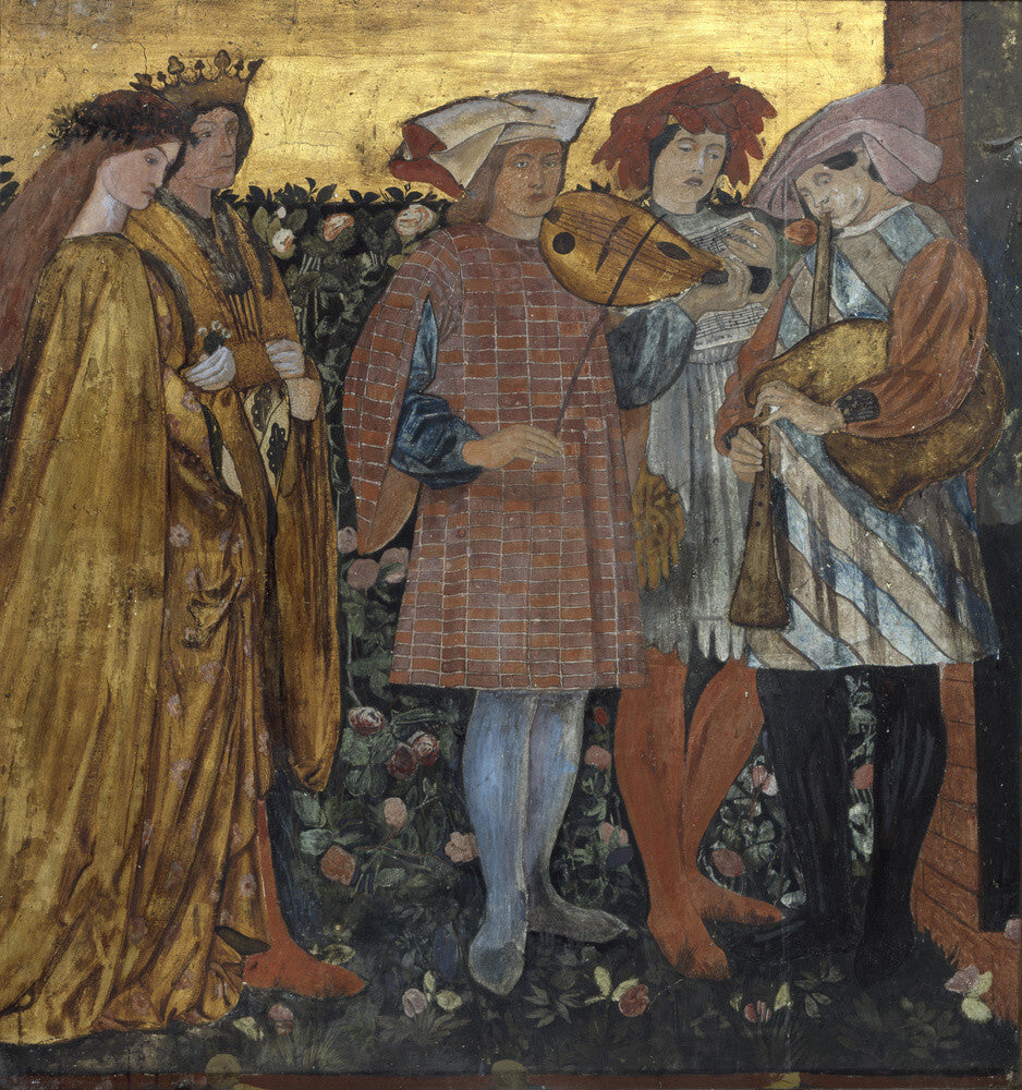 Red House: Close detail of one of three wall paintings by Burne-Jones ...