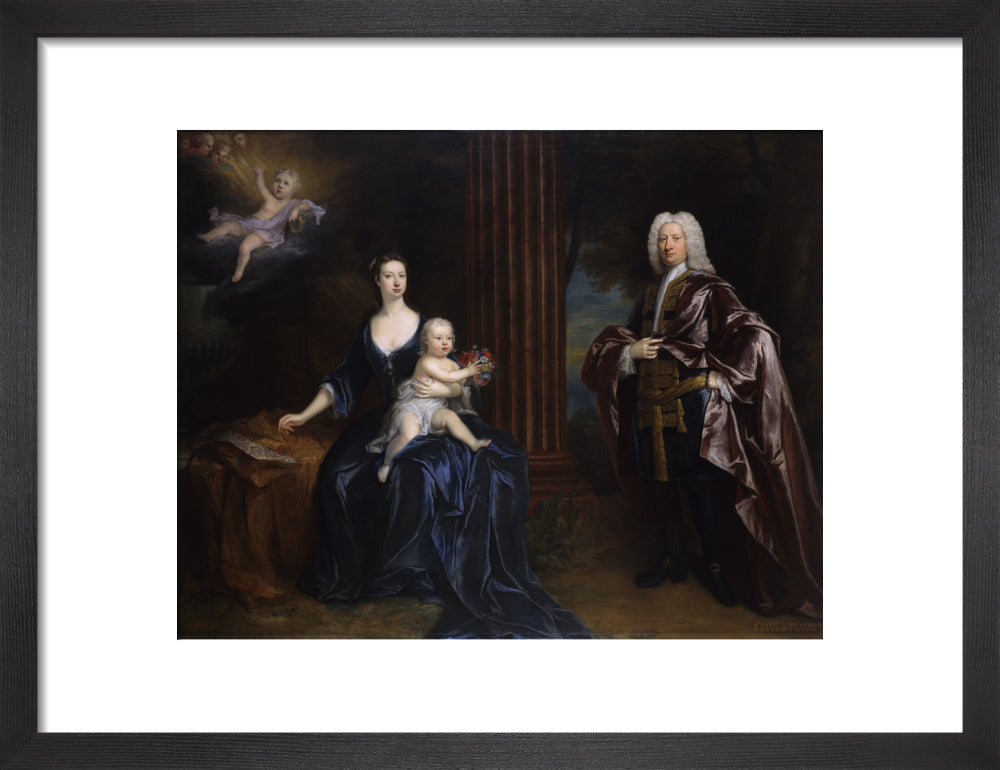 SIR NATHANIEL CURZON WITH HIS WIFE MARY ASSHETON AND THEIR SONS JOHN A ...