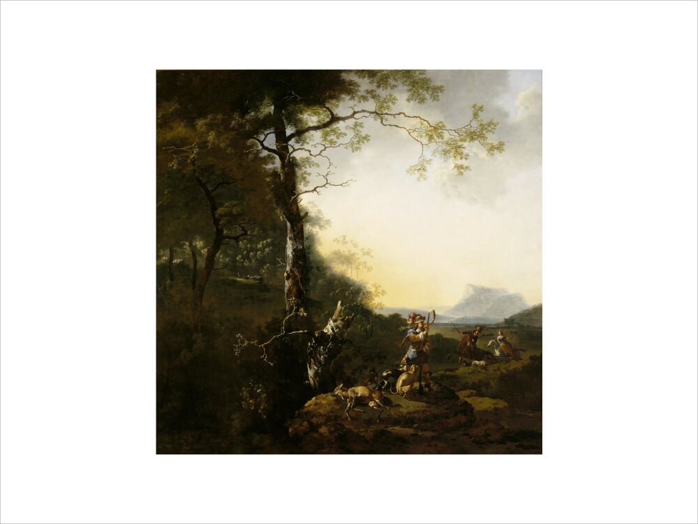 LANDSCAPE WITH HUNTSMEN' by Adam Pynacker (1621-73) – National Trust Prints