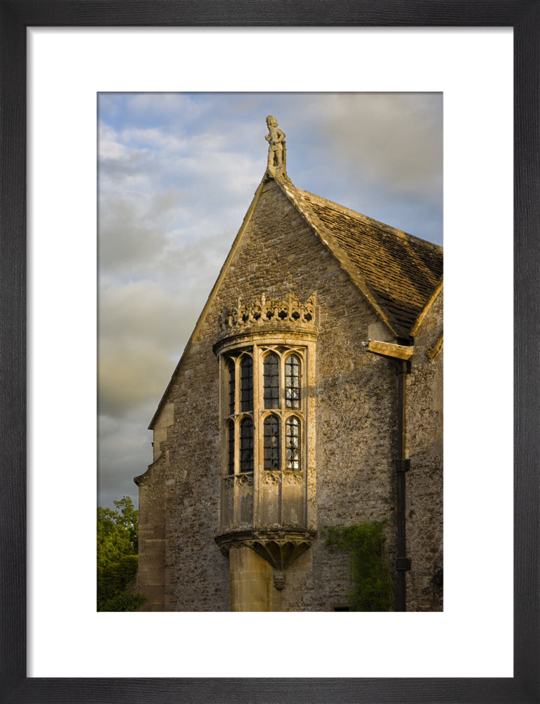 The East Oriel window which lights the Solar at the fifteenth-century ...