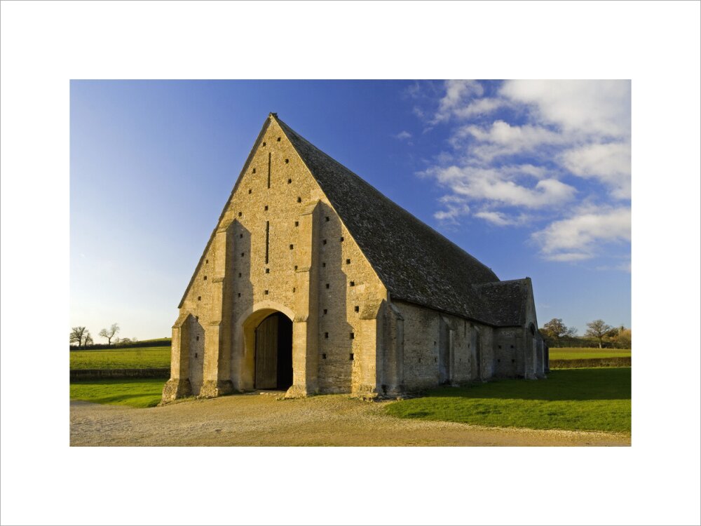 The mid-thirteenth century monastic Great Coxwell Barn near Faringdon ...
