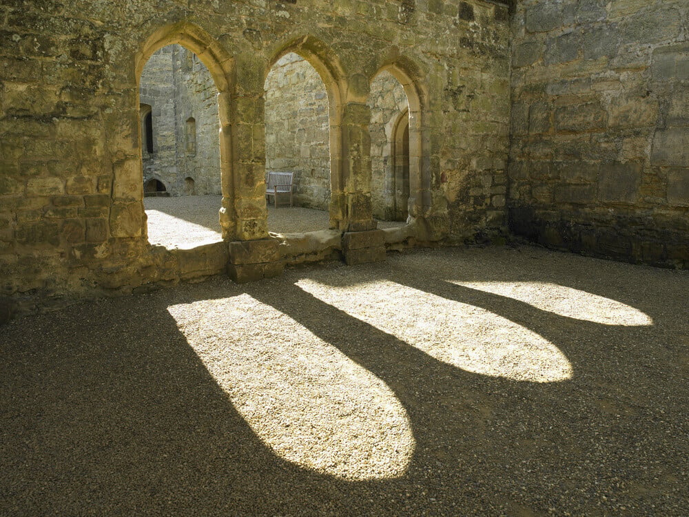 The three arches of the Screens Passage which connects the Great Hall ...