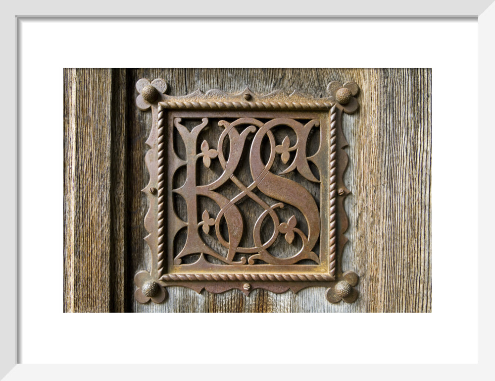 Detail of the ironwork "KS" (for Kay-Shuttleworth) monogram designed b ...