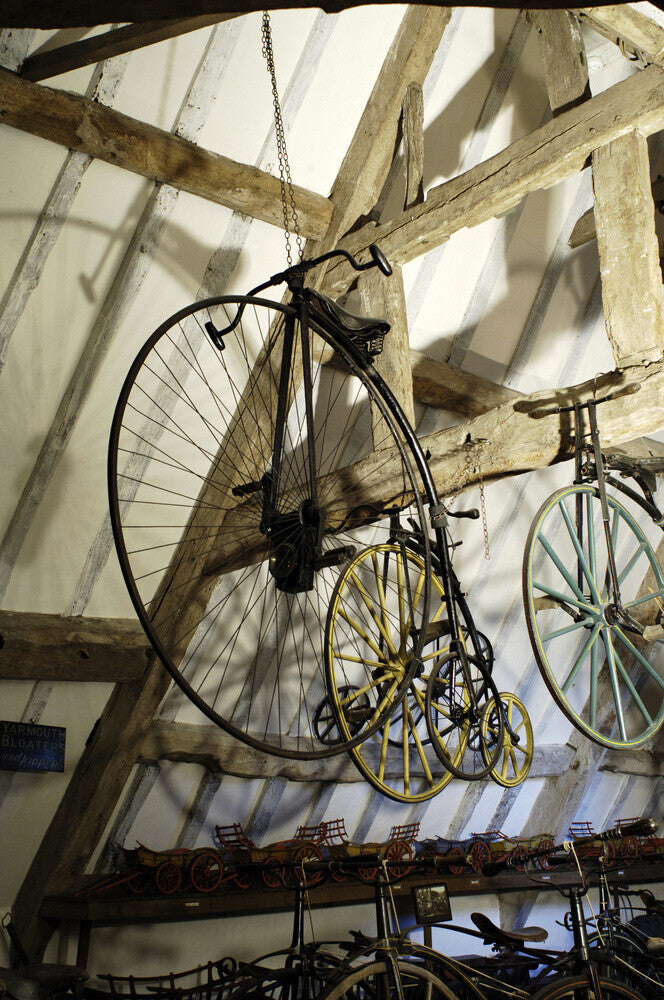 A penny-farthing bicycle, part of the collection of Charles Wade in Hu ...