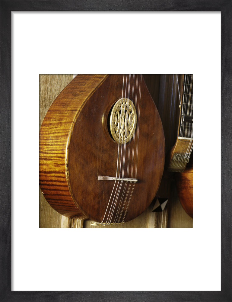 An English guitar of 1870, part of the musical instrument collection a ...