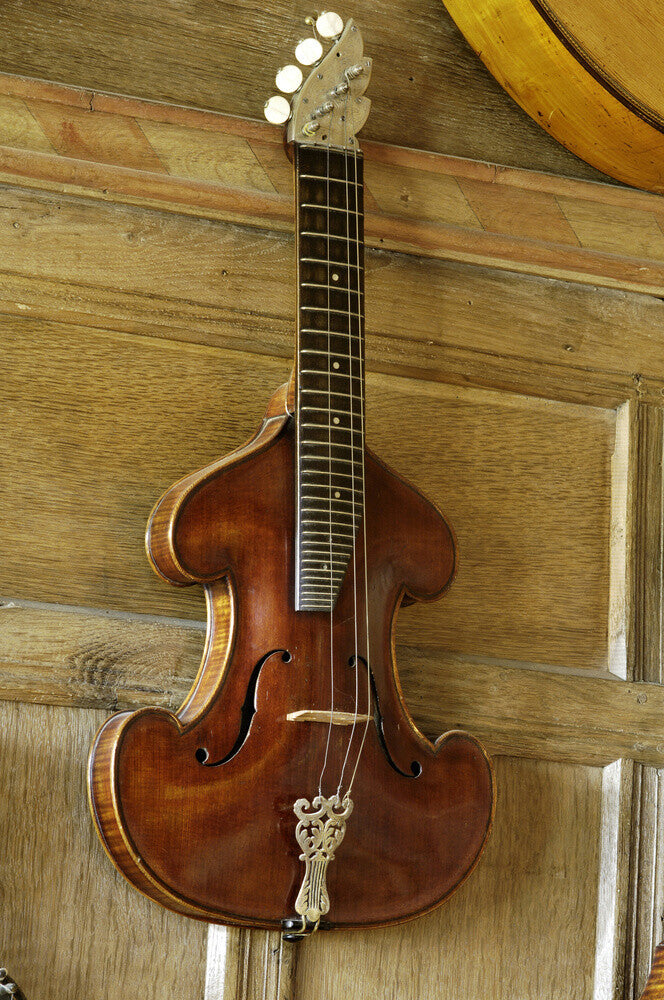 A bowed zither, late C19th, part of the musical instrument collection ...