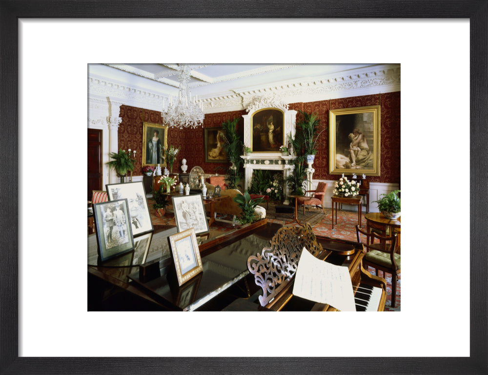 Room view from the north west corner of the Saloon at Stourhead ...