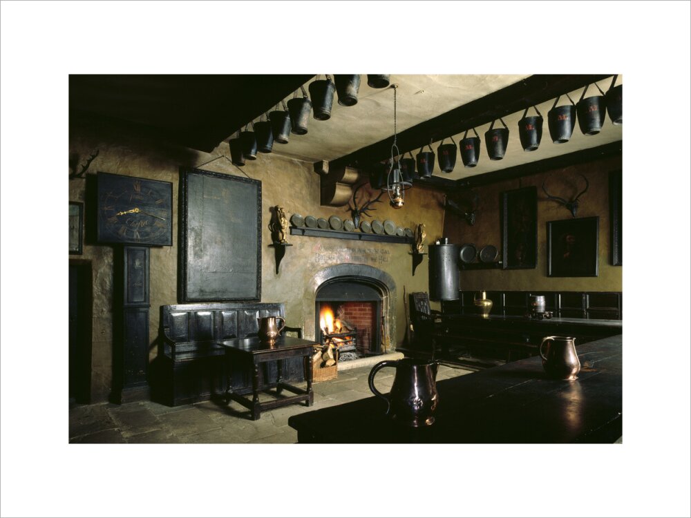 View of the Servants' Hall at Chirk Castle – National Trust Prints