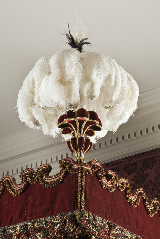 Detail of the State Bed in the Queen Anne Room at Dunham Massey, Chesh ...