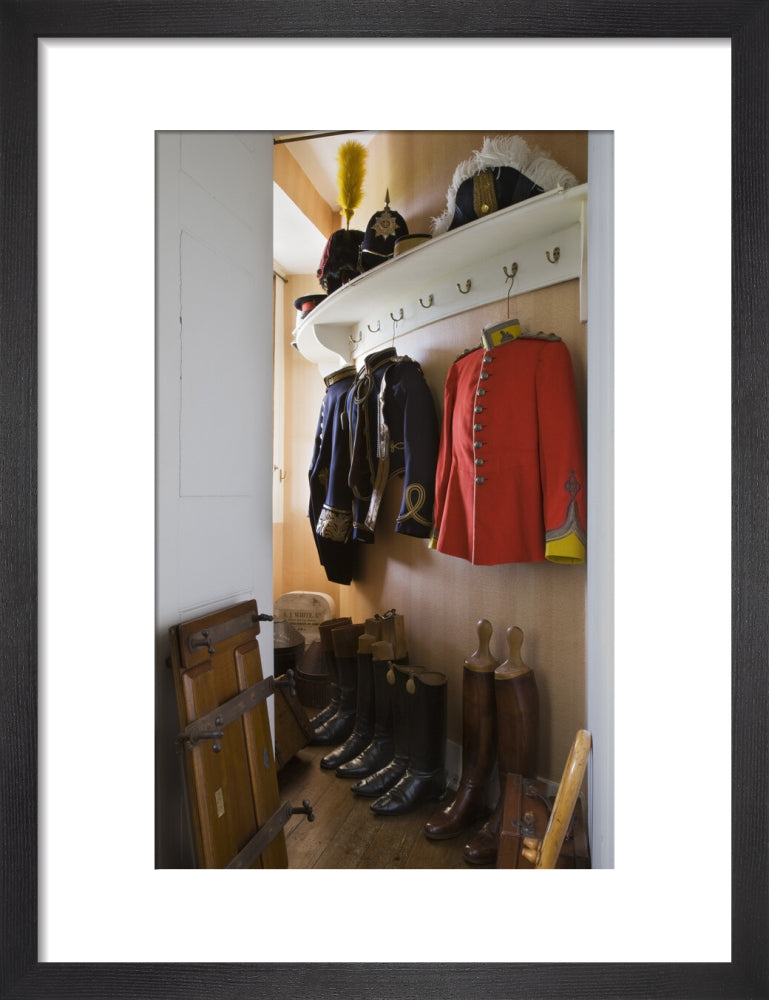 Uniforms and hunting clothes belonging to members of the Cawley family ...